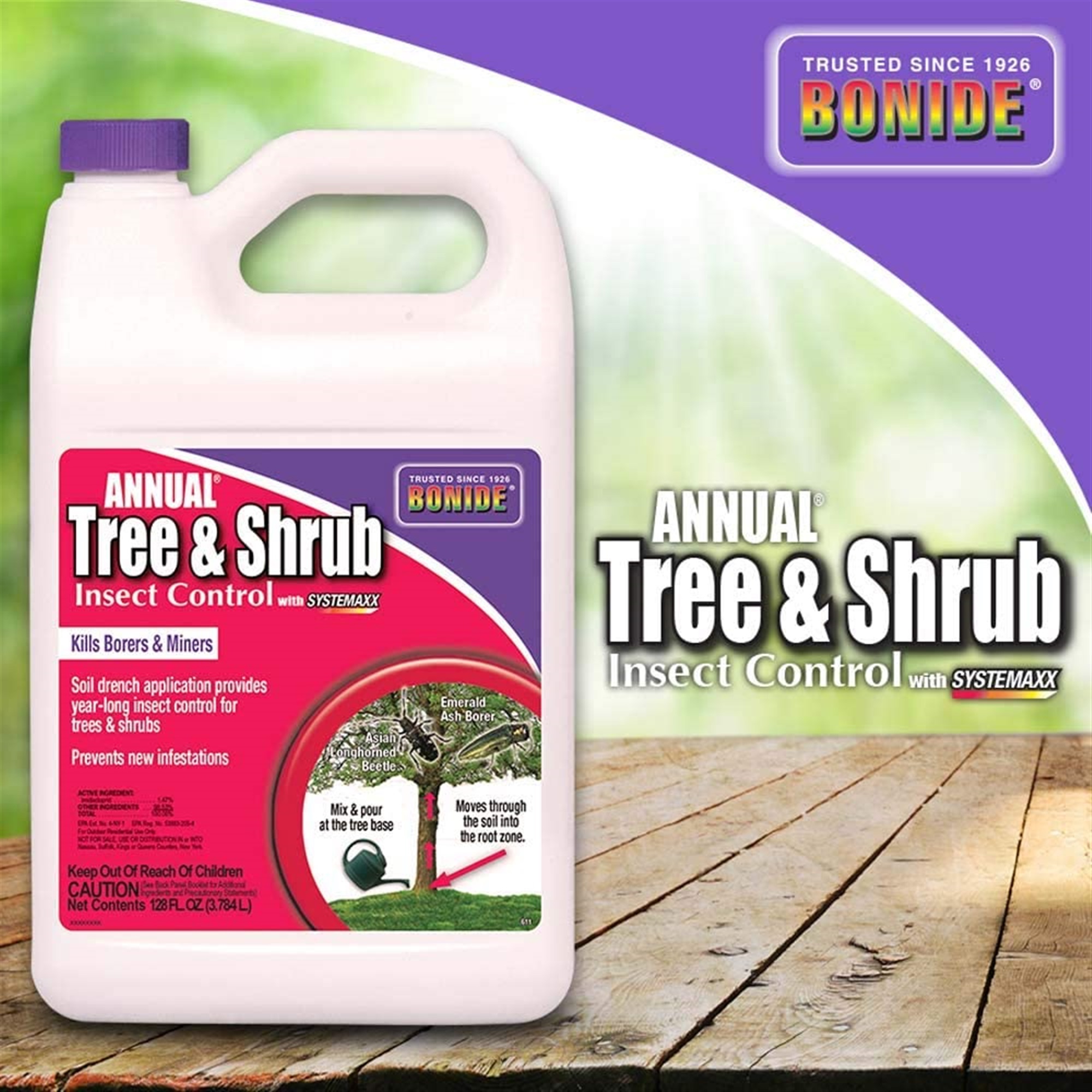 Bonide 611 Annual Tree and Shrub Insect Control, 128 Fl oz(1 Gallon ...