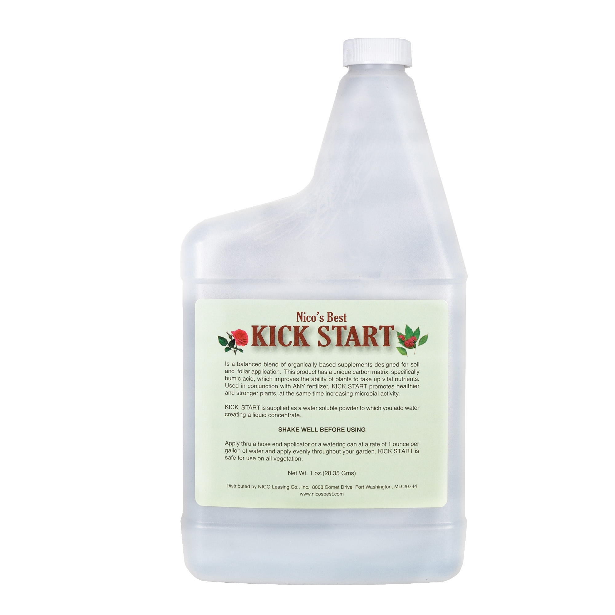 Kick Start Fertilizer Organic Liquid Foliar Supplement, 1 Oz, 5,000 Sq ...